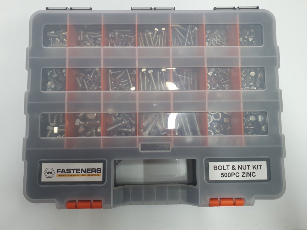 550PC M5-M10 Flange Bolt & Nut Metric 8.8 Grab Kit | WA Fasteners